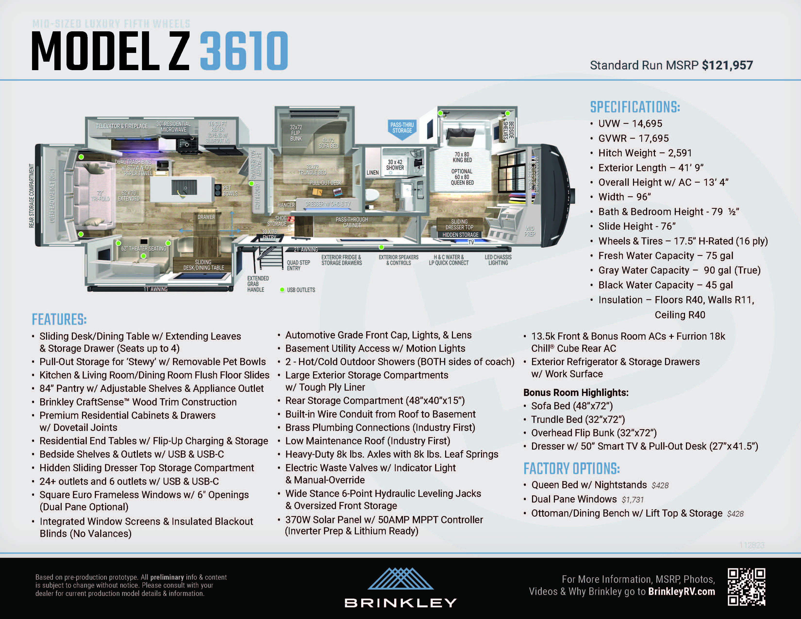 NEW 2024 BRINKLEY MODEL Z 3610 - Overview | Berryland Campers